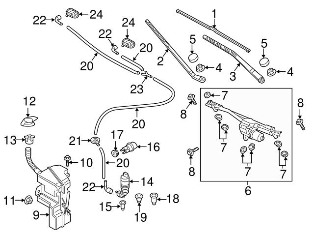 Genuine VW/Audi 8U0955987A Windshield Washer Nozzle; Left - Audi ...