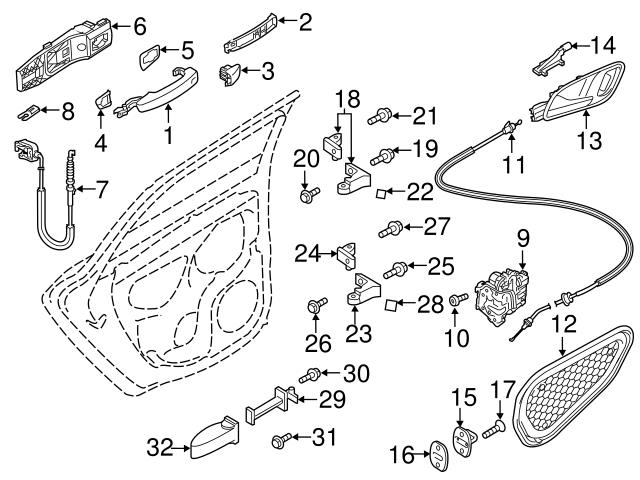 Genuine VW/Audi 8V0831401 Door Hinge Parts; Left Lower - Audi | AU8V0831401