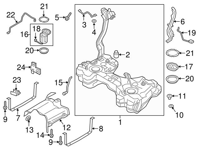 Genuine VW/Audi 8V0919087A Fuel Pump, Electric; Right - Audi ...