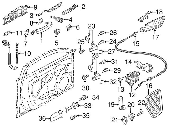 Genuine VW/Audi 8V0927753 Keyless Entry Sensor; Left, Right - Audi ...