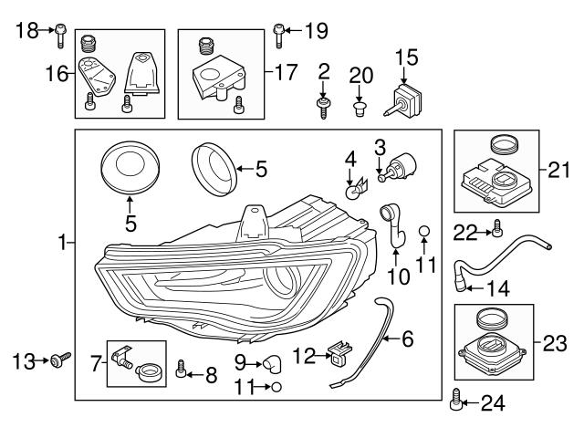 Genuine VW/Audi 8V0941607 Headlight Bulb Cap; Left, Right - Audi ...
