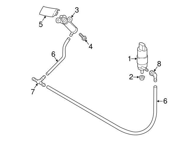 Genuine VW/Audi 8V0955101 Headlight Washer Nozzle; Left - Audi ...