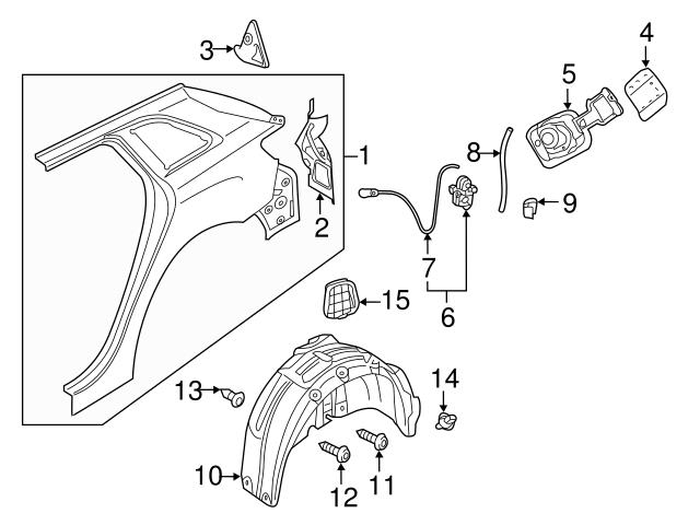 Genuine Audi 8V4862153C Fuel Filler Door Lock Actuator - Audi ...