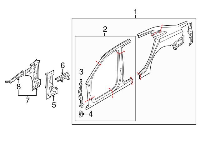 Genuine VW/Audi 8V5809076A Fender Bracket; Right - Audi | AU8V5809076A