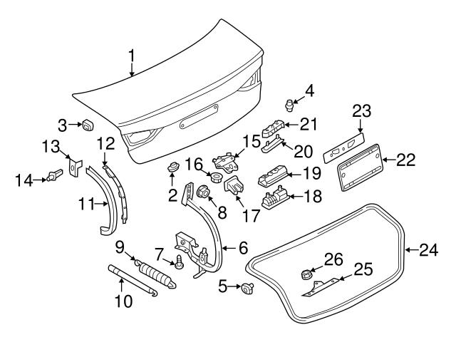 Genuine VW/Audi 8V5827919 Deck Lid Lift Support; Left, Right - Audi ...