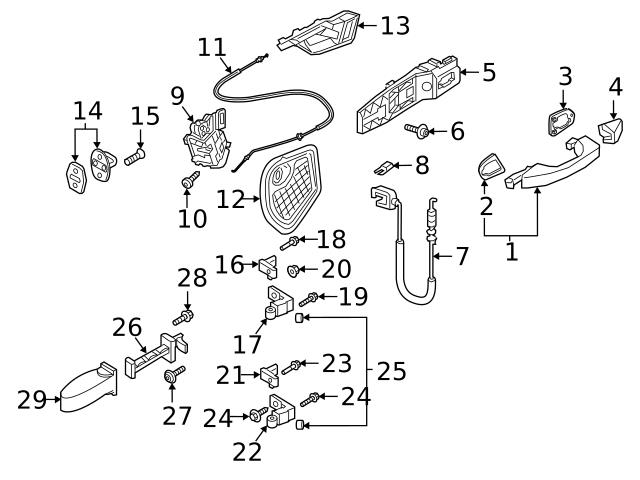 Genuine VW/Audi 8V5833404C Door Hinge Parts; Right Lower - Audi, VW ...