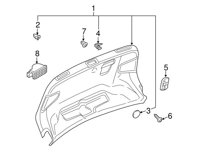 Genuine VW/Audi 8V5880701A Trunk Lid Handle - Audi | AU8V5880701A
