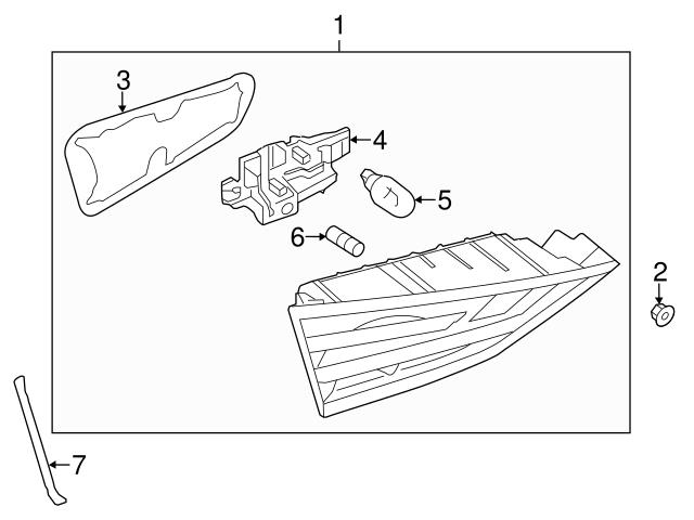 Genuine VW/Audi 8V5945093J Back Up Lamp Assembly; Left - Audi ...