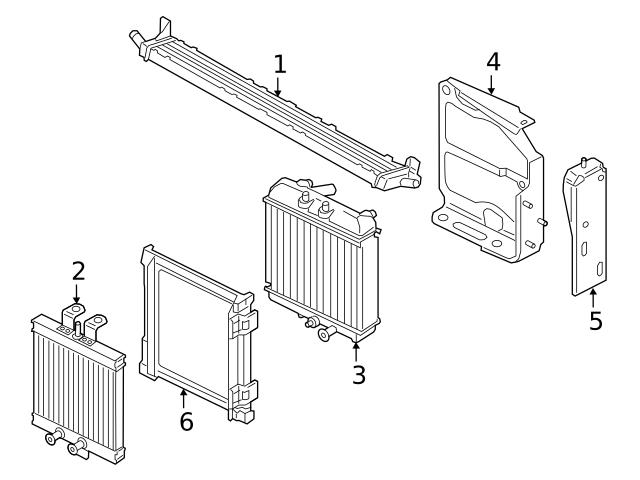 Genuine VW/Audi 8W0121202A Radiator; Front Right - Audi | 8W0121202 ...