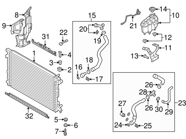 Genuine VW/Audi 8W0121283AR Radiator Support Air Duct; Left - Audi ...