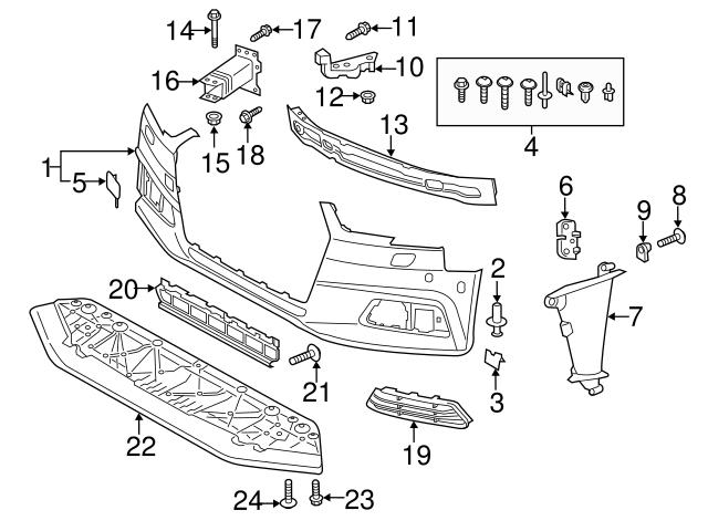 Genuine VW/Audi 8W0121763 Radiator Support Air Deflector; Left - Audi ...