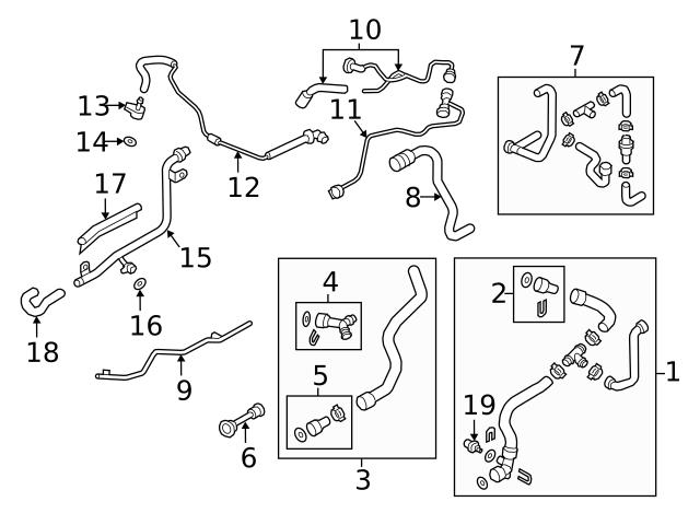 Genuine VW/Audi 8W0122293DL Coolant Pipe; Front - Audi | AU8W0122293DL