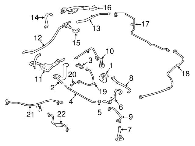 Genuine VW/Audi 8W0122449CH Coolant Bypass Pipe; Left - Audi ...