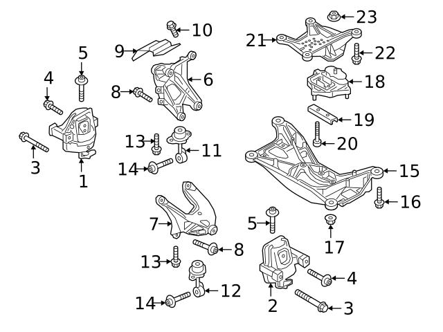 Genuine VW/Audi 8W0199372CR Engine Mount; Right - Audi | AU8W0199372CR