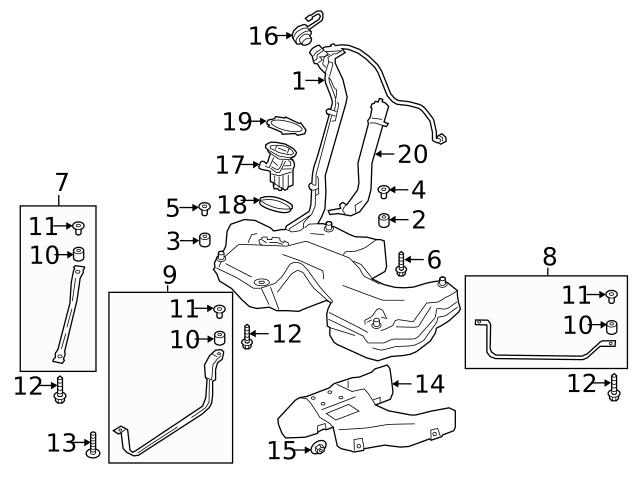 Genuine VW/Audi 8W0201550D Fuel/Gas Cap - Audi | AU8W0201550D