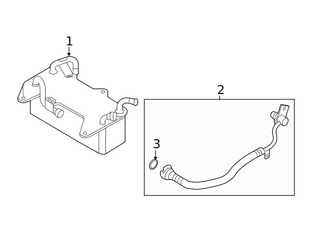 Genuine VW/Audi 8W0317817A Auto Trans Oil Cooler Hose - Audi ...