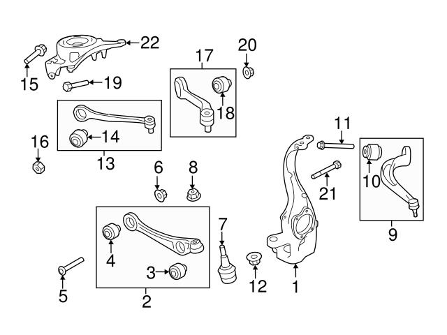 Genuine VW/Audi 8W0407253F Steering Knuckle; Left - Audi | AU8W0407253F