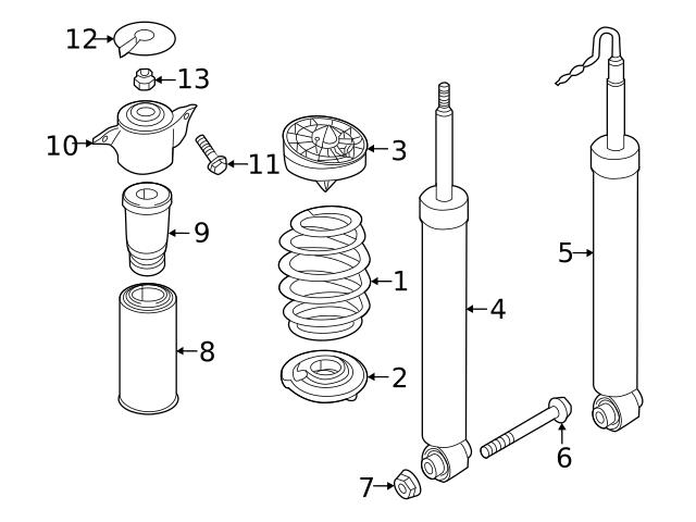Genuine VW/Audi 8W0413031BF Shock Absorber; Front - Audi | 8W0413031AT ...