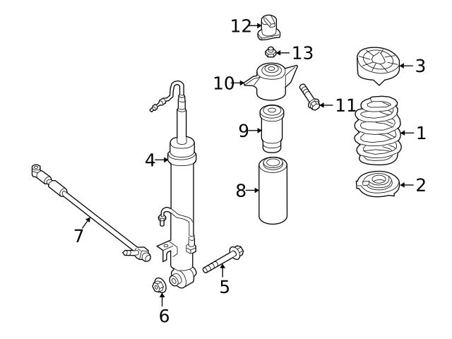 Genuine VW/Audi 8W0512131K Shock Bumper; Left, Right - Audi | AU8W0512131K