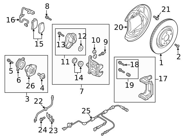 Genuine VW/Audi 8W0615403LQC8 Brake Caliper; Rear Left - Audi ...