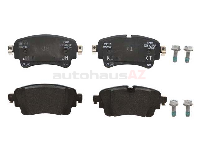 Genuine VW/Audi 8W0698451P Brake Pad Set; Rear - Audi | 8W0698451BG ...