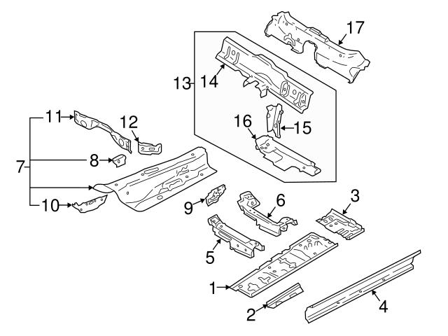 Genuine VW/Audi 8W0803141B Seat Track Reinforcement; Rear Left - Audi ...