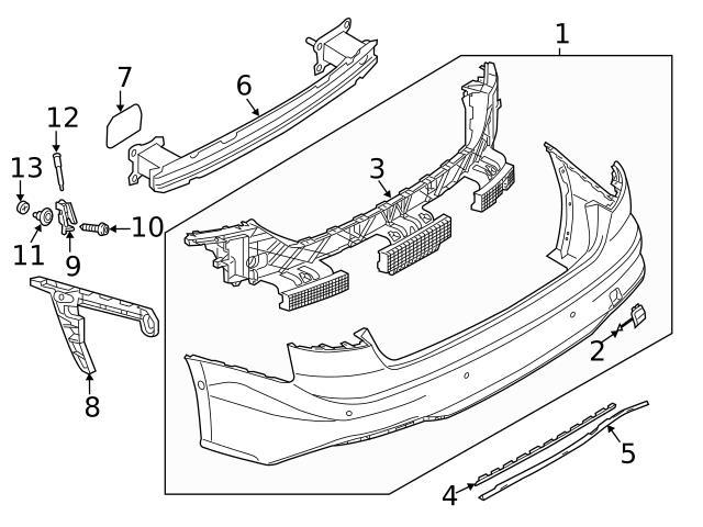 Genuine VW/Audi 8W0807863 Partition Panel Bracket; Upper - Audi ...