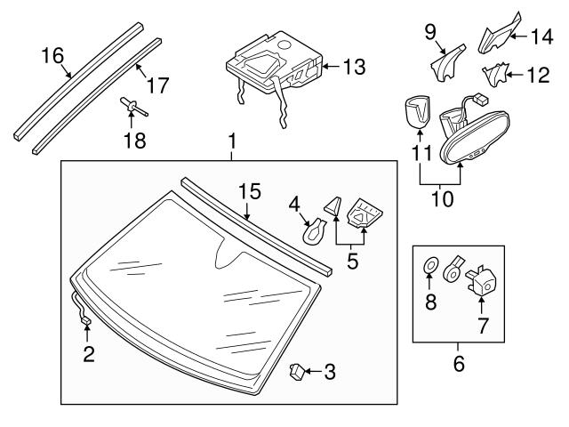 Genuine VW/Audi 8W0845453 Windshield Molding Bracket; Left - Audi ...