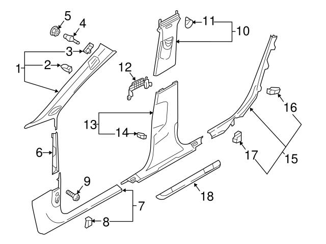 Genuine VW/Audi 8W0853373F9B9 Door Sill Plate; Front Left - Audi ...