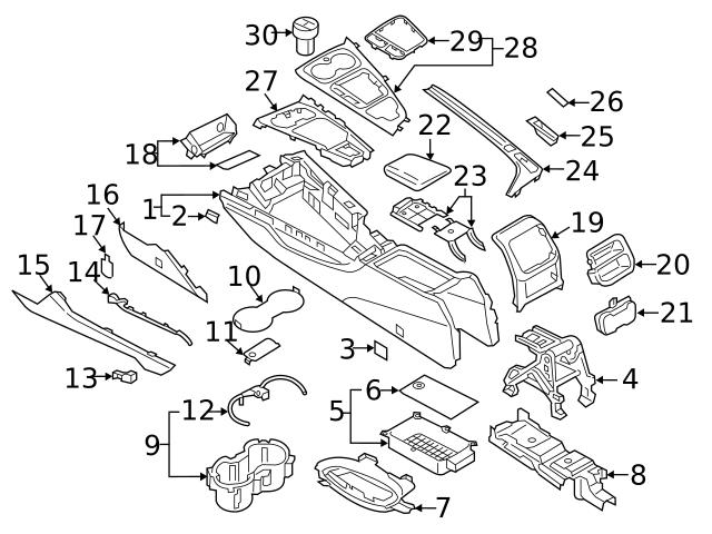 Genuine VW/Audi 8W0863301 Console Mat - Audi | AU8W0863301
