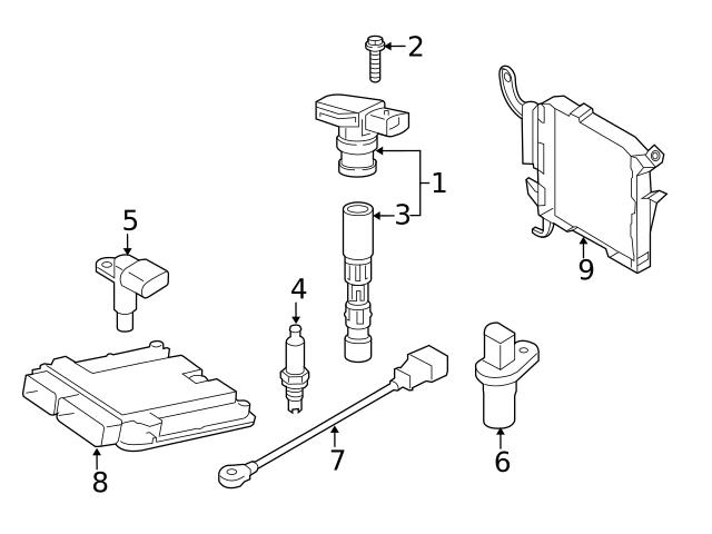 Genuine VW/Audi 8W0907647A Engine Control Module Bracket - Audi ...