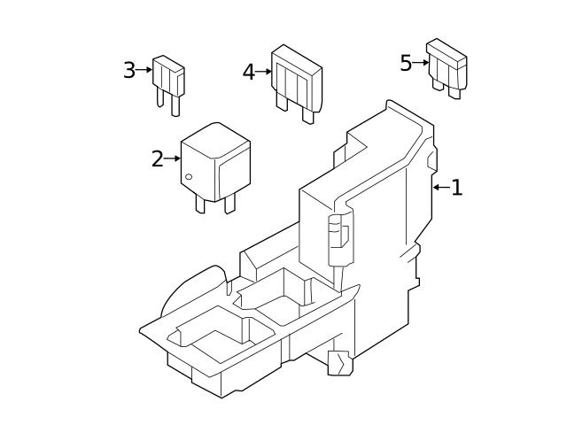 Genuine VW/Audi 8W0937503B Relay Box; Front Right Front, Front Right ...