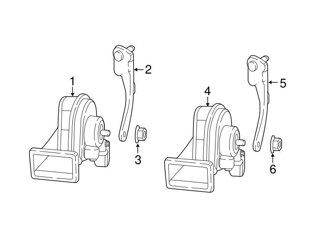 Genuine VW/Audi 8W0951223 Horn; Left - Audi | AU8W0951223