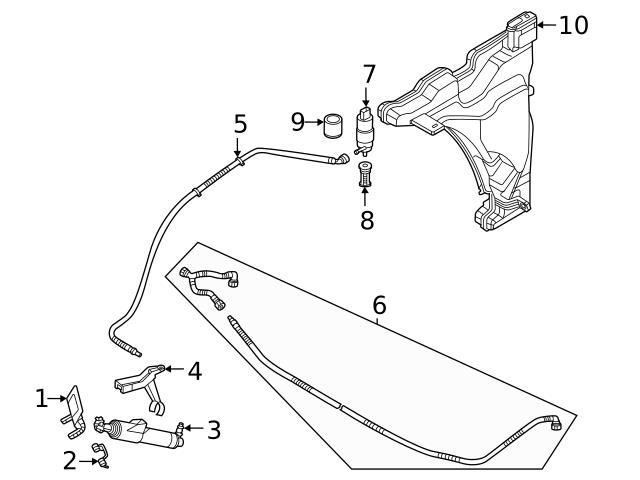 Genuine VW/Audi 8W0955102C Headlight Washer Nozzle; Right - Audi ...