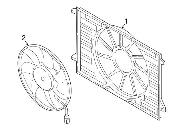 Genuine VW/Audi 8W0959455J Engine Cooling Fan Motor - Audi | 8W0959455 ...