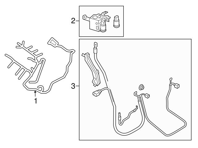 Genuine VW/Audi 8W0971228AK Positive Battery Junction Block Cable ...