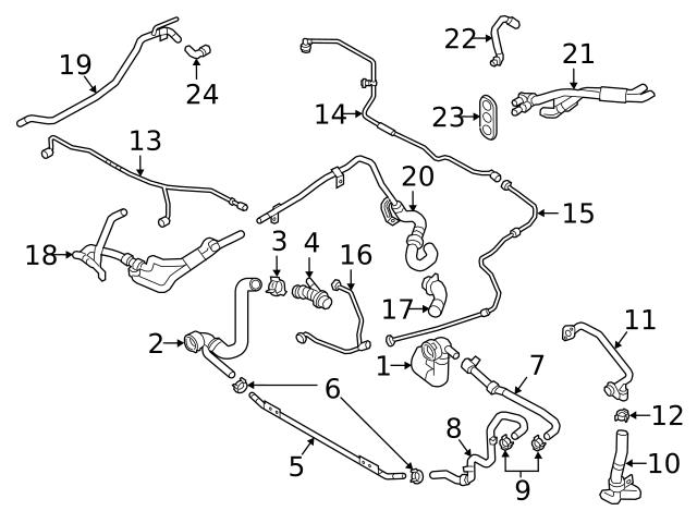 Genuine VW/Audi 8W1121081BD Engine Coolant Overflow Hose; Upper - Audi ...