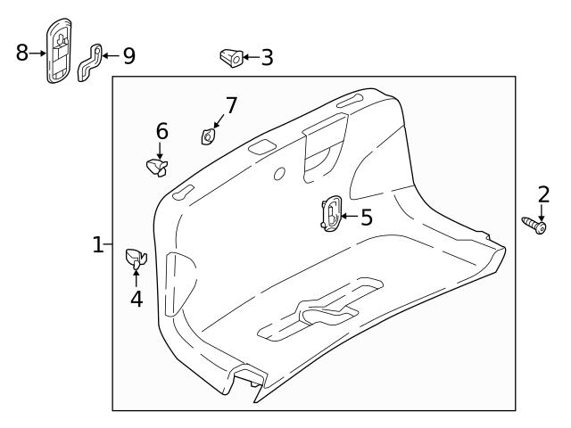 Genuine VW/Audi 8W6867975ECA9 Trunk Lid Trim - Audi | AU8W6867975ECA9