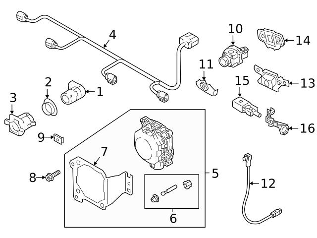 Genuine VW/Audi 8W6971095C Parking Aid System Wiring Harness - Audi ...