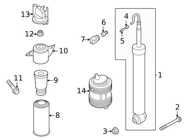Genuine VW/Audi 8W7512131F Shock Absorber Bellows; Left, Right - Audi ...