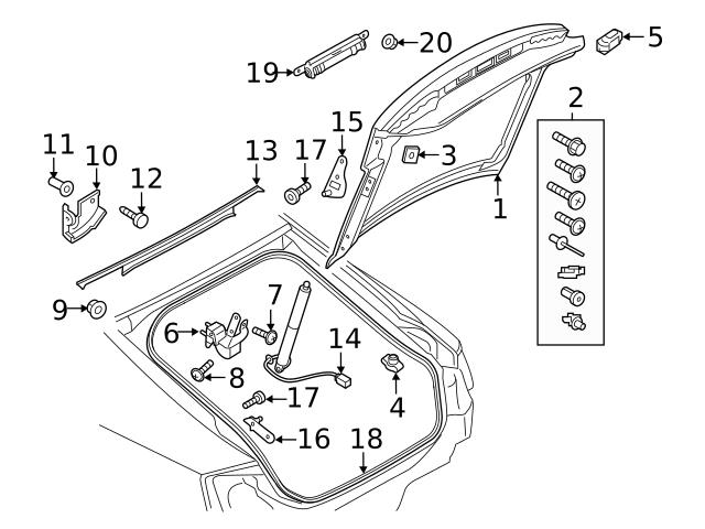 Genuine VW/Audi 8W8827229 Liftgate Trim Cover - Audi | AU8W8827229