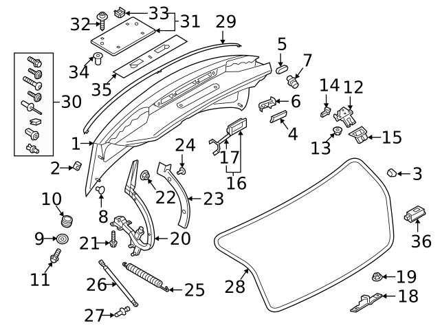 Genuine VW/Audi 8W8827566A Trunk Lid Release Switch - Audi | AU8W8827566A