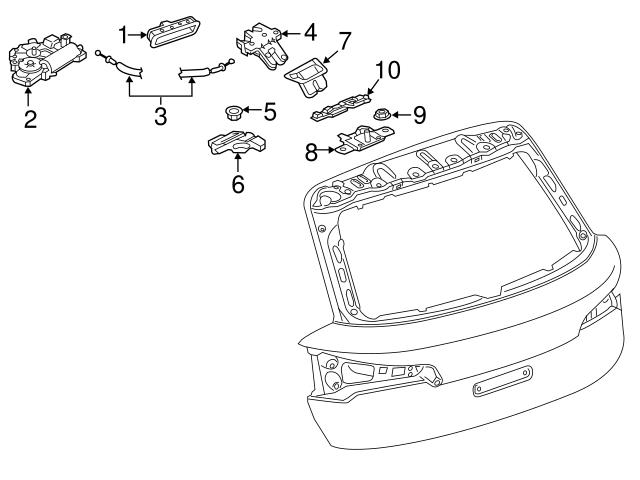 Genuine VW/Audi 8W8827566C Liftgate Latch Handle - Audi | AU8W8827566C