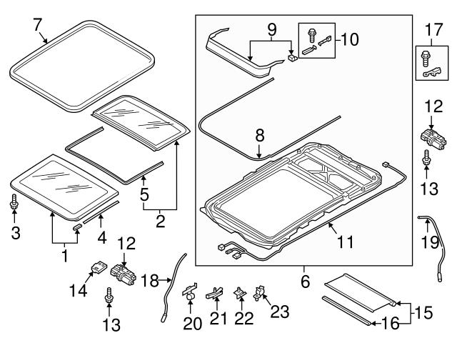 Genuine VW/Audi 8W9877459 Sunroof Seal - Audi | AU8W9877459