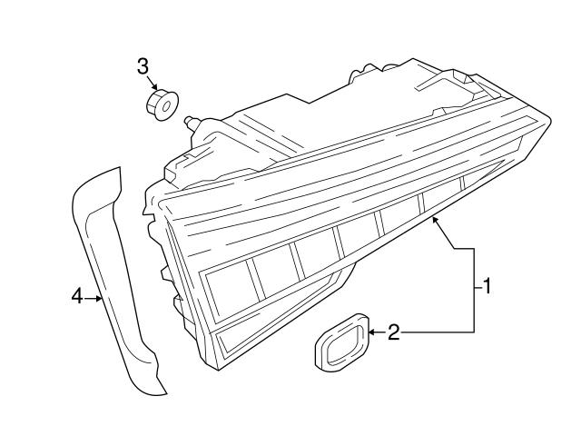 Genuine VW/Audi 8W9945093A Tail Light Assembly; Left - Audi | AU8W9945093A