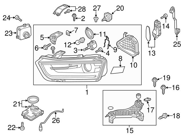 Genuine VW/Audi 8X0941951 Headlight Wiring Harness; Left, Right - Audi ...