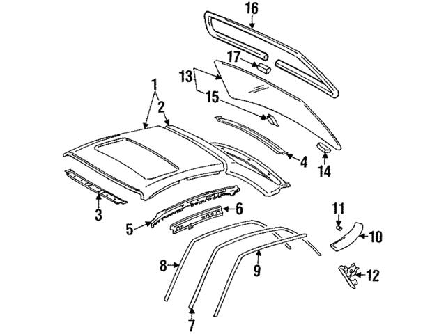 Genuine VW/Audi AKL44803005 Roof Molding Seal - Audi | 1J0823285 ...
