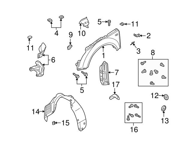 Genuine VW/Audi AKL44830004 Fender Protection Film; Left, Right - Audi ...