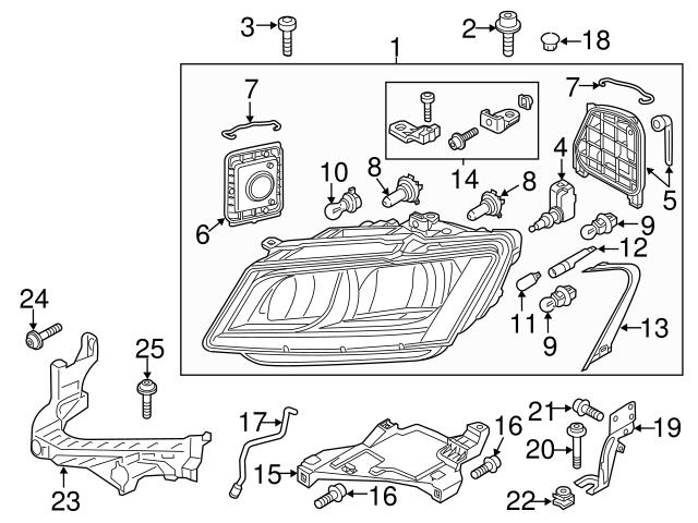 Genuine VW/Audi N10737301 Daytime Running Light Bulb; Left, Right ...