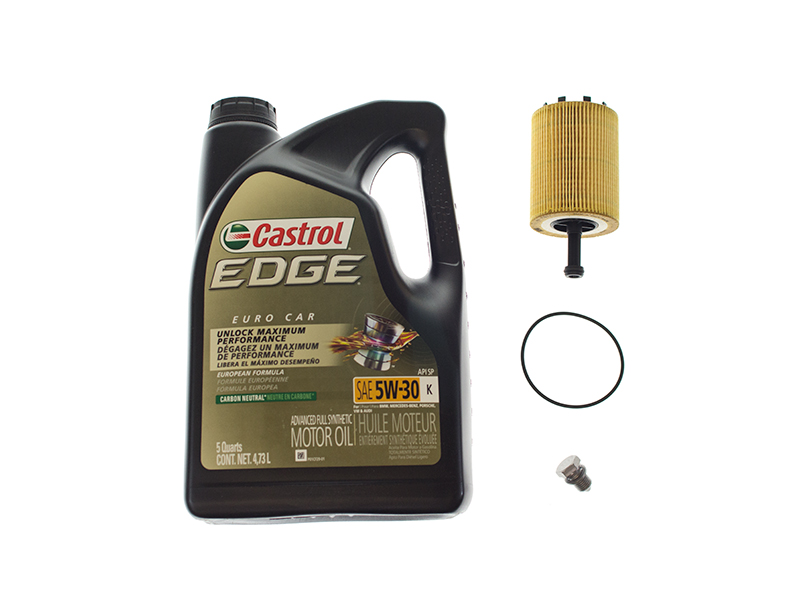 Castrol Edge + Mann VW1OILFLTR2KIT Oil Change Kit - 5W-30 Fully ...